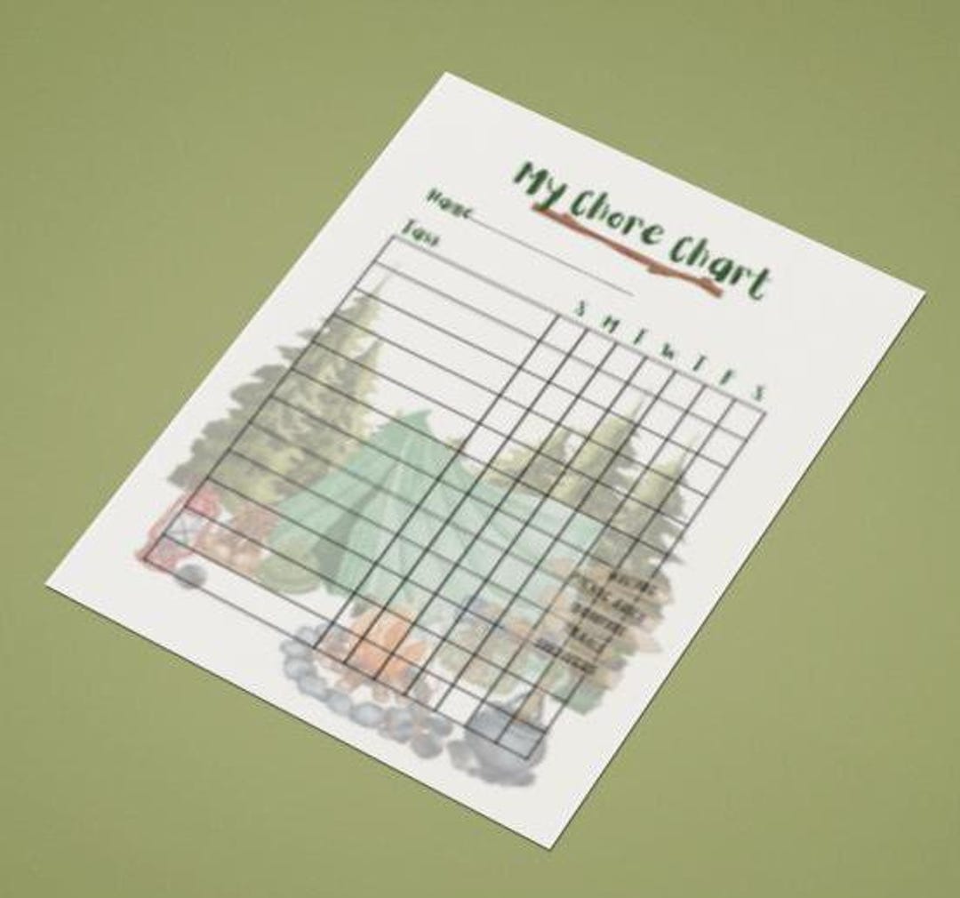 Chore Chart Camping, the Perfect Way to Track Completed Task Each Week ...