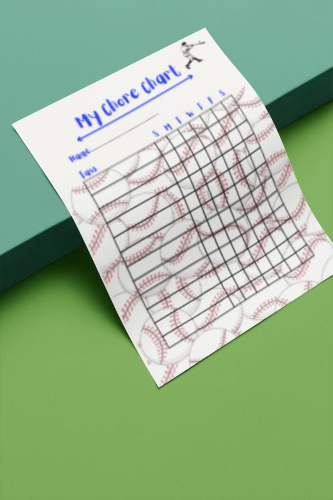 Baseball Chore Chart: Daily Task Tracker (PDF Download) - Etsy