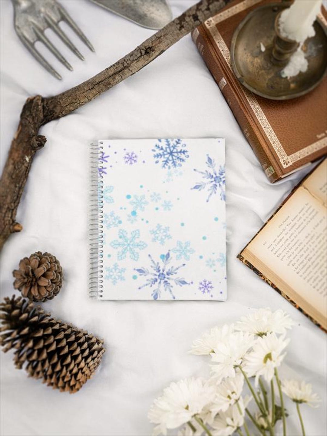 Snowflake Spiral Notebook – Winter Holiday Student Journal - Etsy