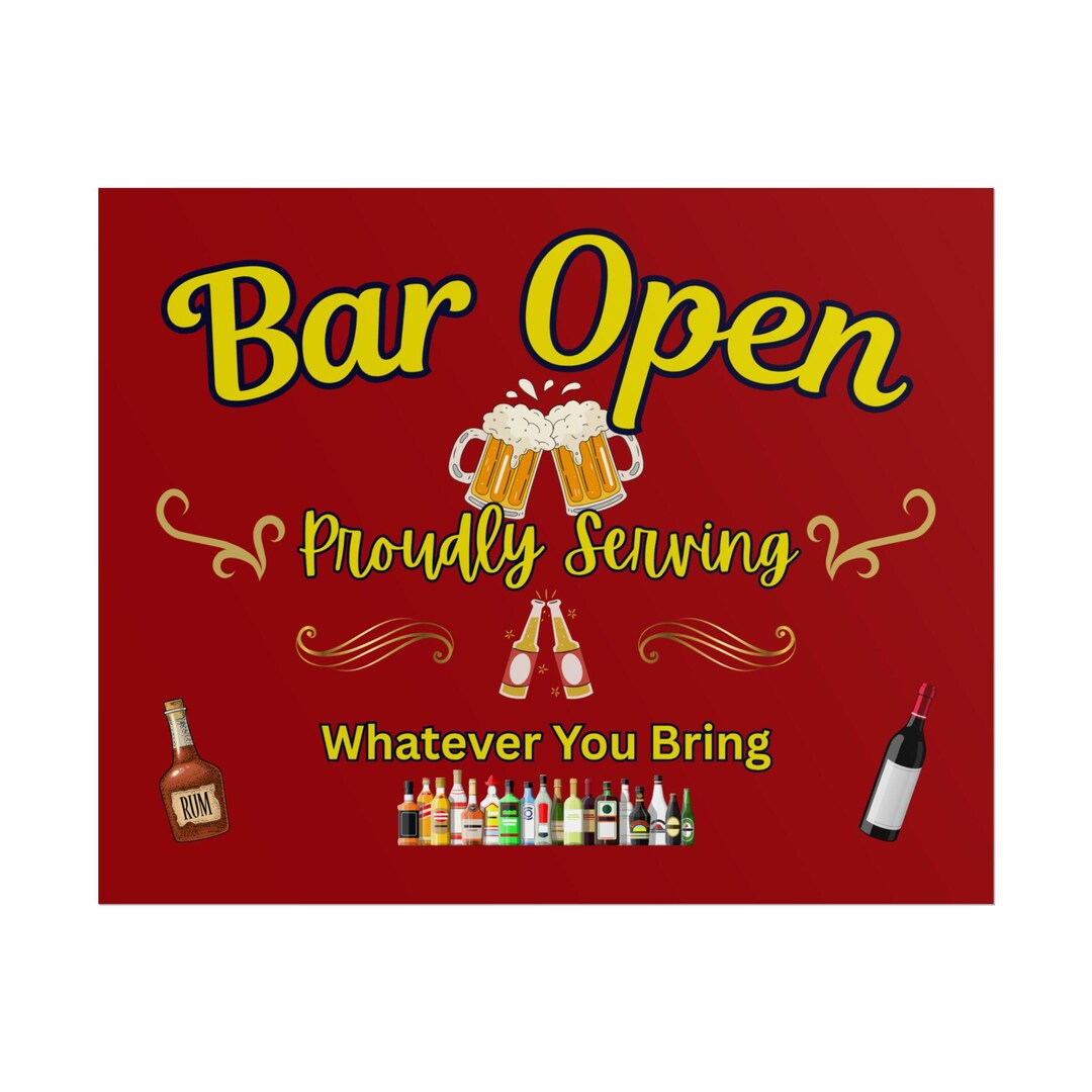 Home Bar Decor, Bar Sign, Wall Art, Man Cave Decor, Party Decor, Gift ...