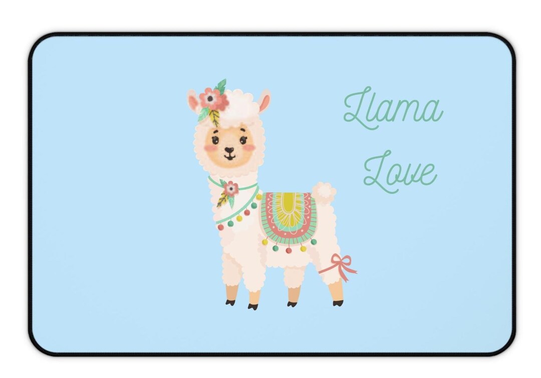Llama Love Desk Mat, Cute Desk Accessories, Office Decor, Llama Gifts ...