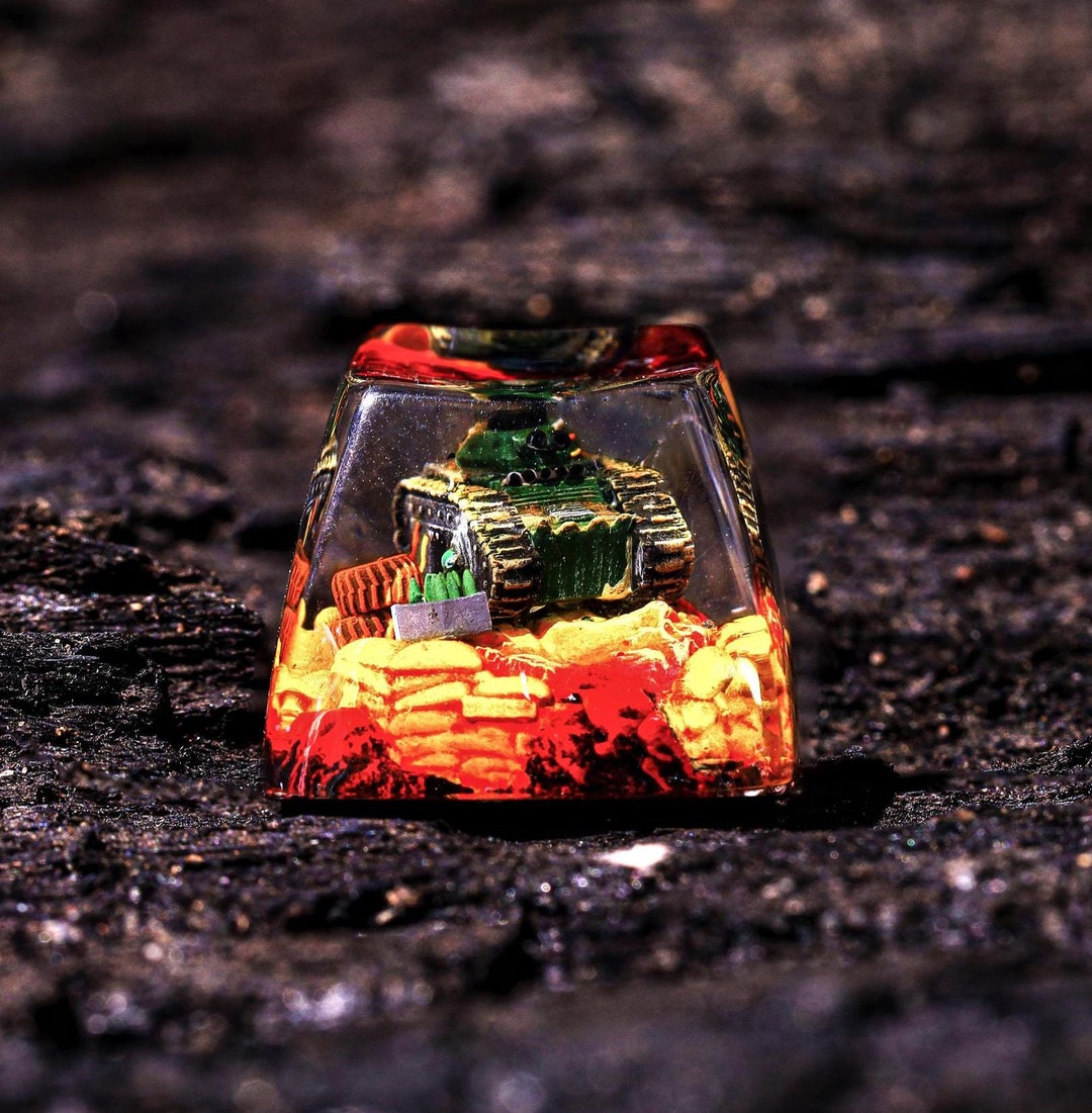 Tank Resin Keycaps, Custom Handmade Artisan Keycaps, Tank Keycaps for ...