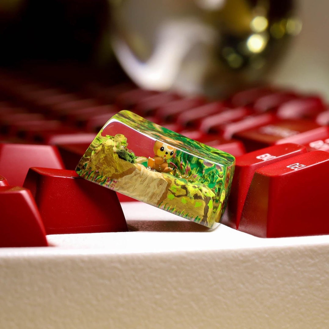 Cute Bear Keycaps, Custom Handmade Artisan Keycaps, Bear Keycaps for ...