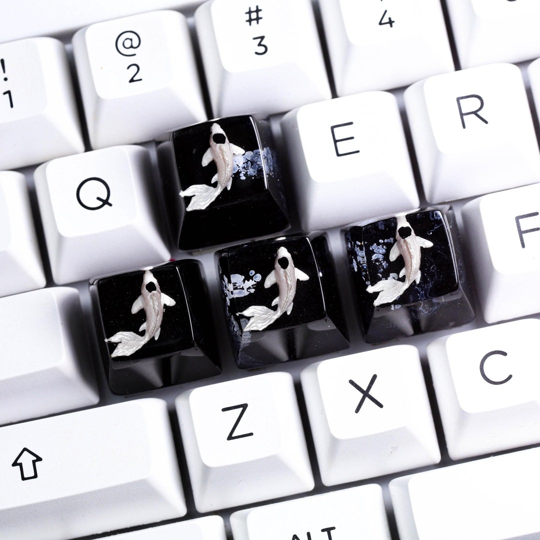 Yin Yang Koi Resin Keycap for Mechanical Keyboard, Custom Artisan ...