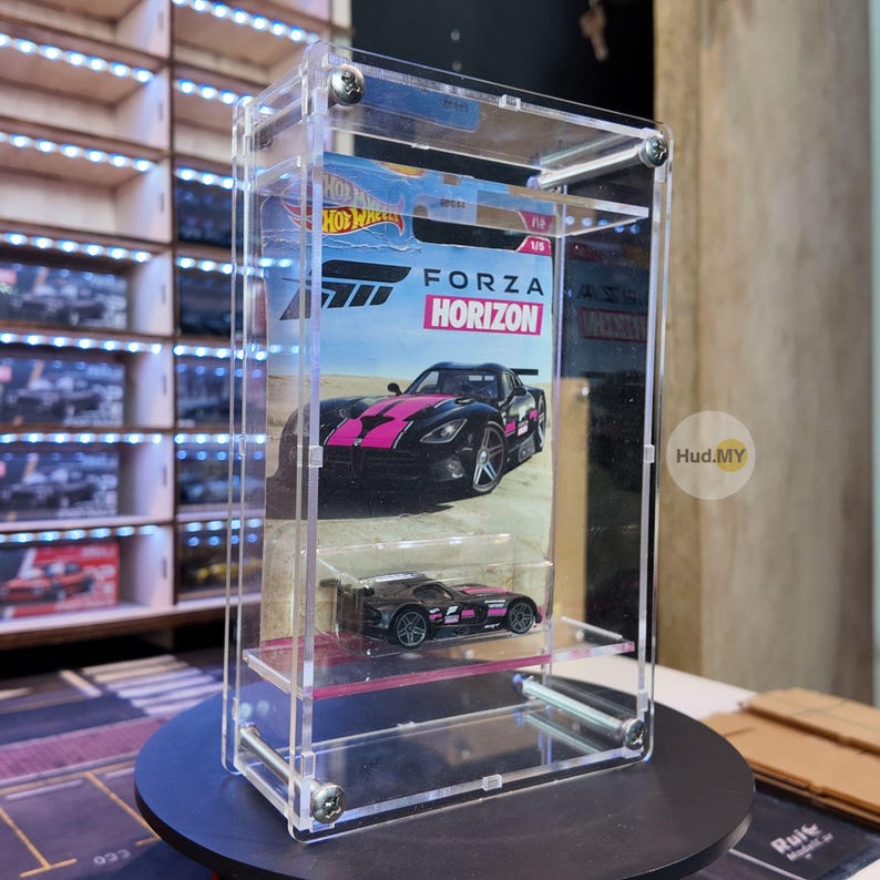 Acrylic Display for Hot Wheels Card Mainline 3mm Display Case Diorama ...