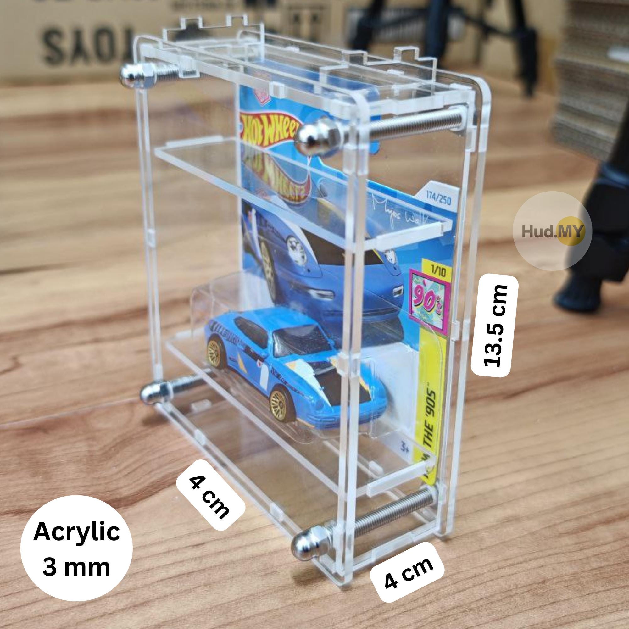 Hot Wheels Acrylic Display Short Card Stackable Storage Case Diorama ...