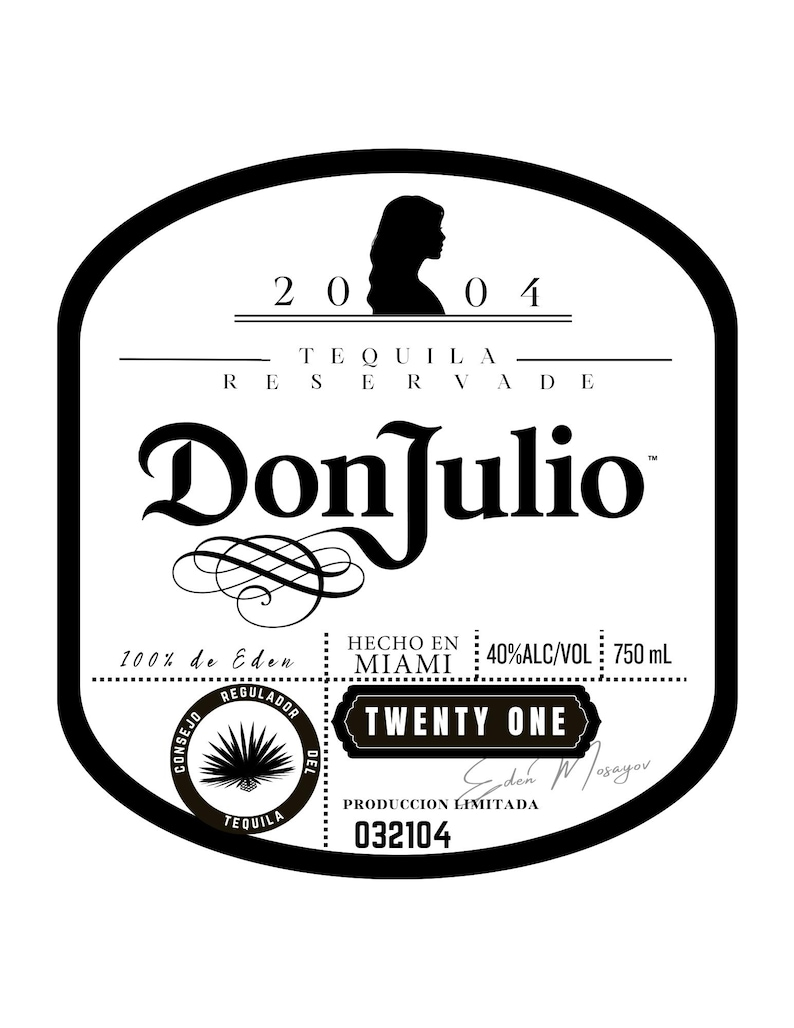 Customizable Don Julio Tequila Label Template - Etsy