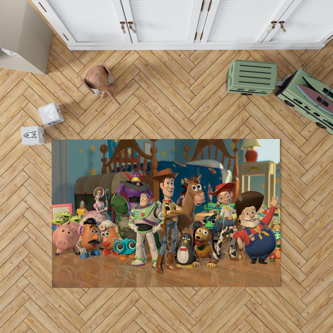 Toy Story Adventure Kids Room Rug – Washable Non-slip Playroom Carpet ...