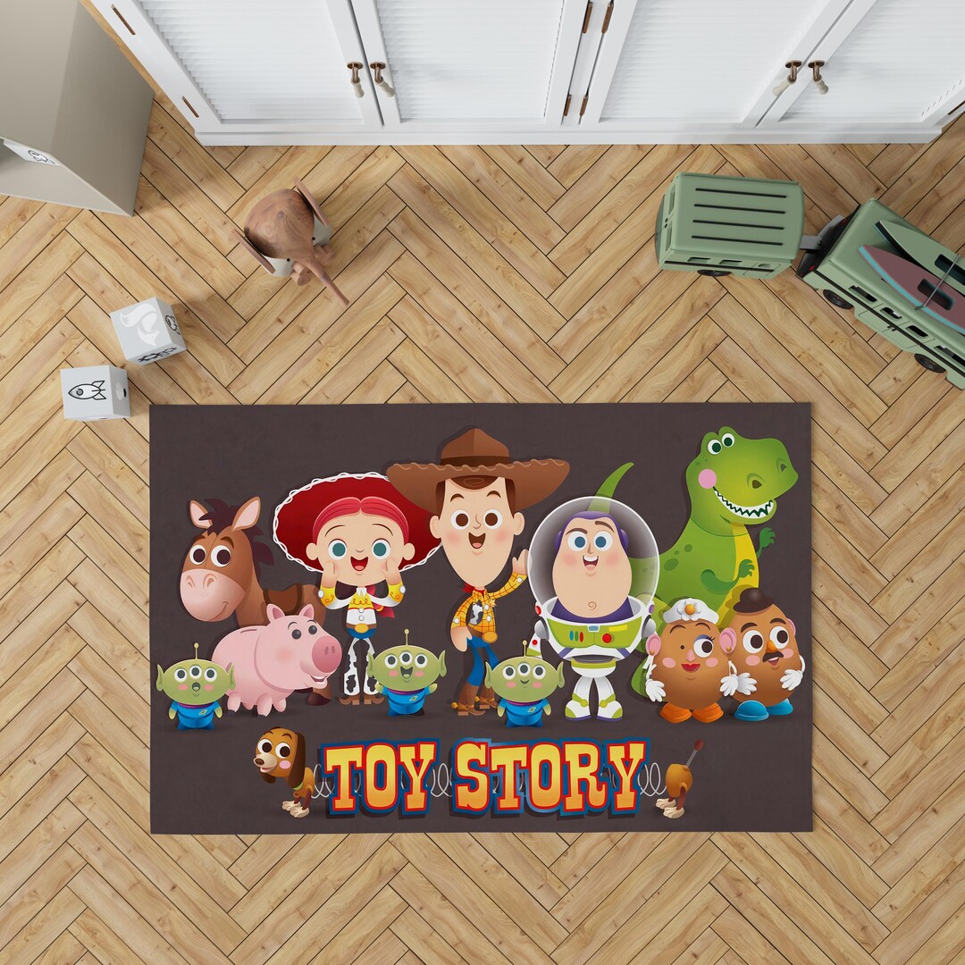 Woody and Buzz Lightyear Kids Rug – Soft Washable Disney Carpet ...