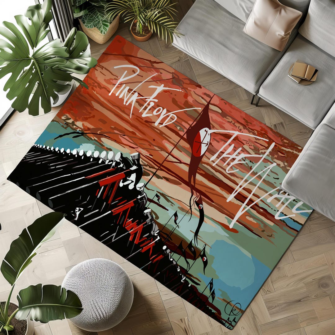 Pink Floyd the Wall Signature Rug - Retro Rock Carpet, Ideal for Music ...