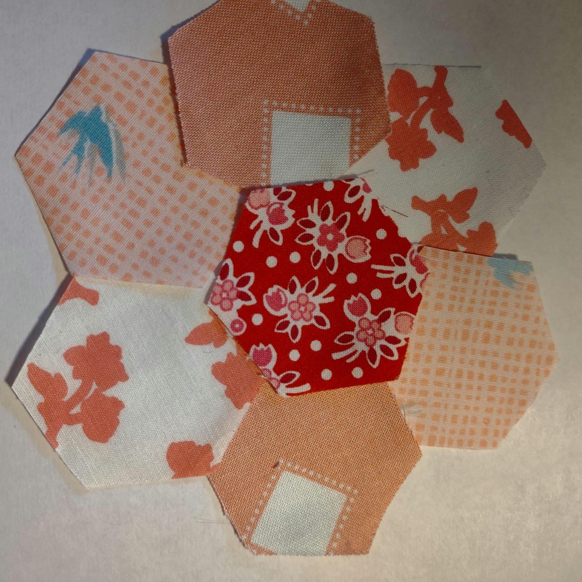 Precut Cotton Fabric Hexagons X 100 Stashbuilder English Paper Piecing ...