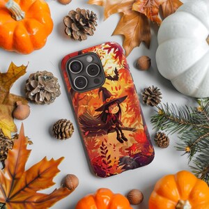 Personalized Halloween Cute Little Witch Girl Phone Case, Halloween ...