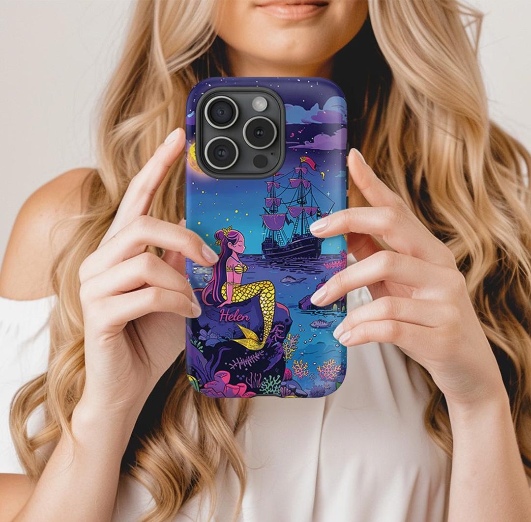 Personalized Mermaid Phone Case, Summer Phone Case, Mermaid Phonecase ...