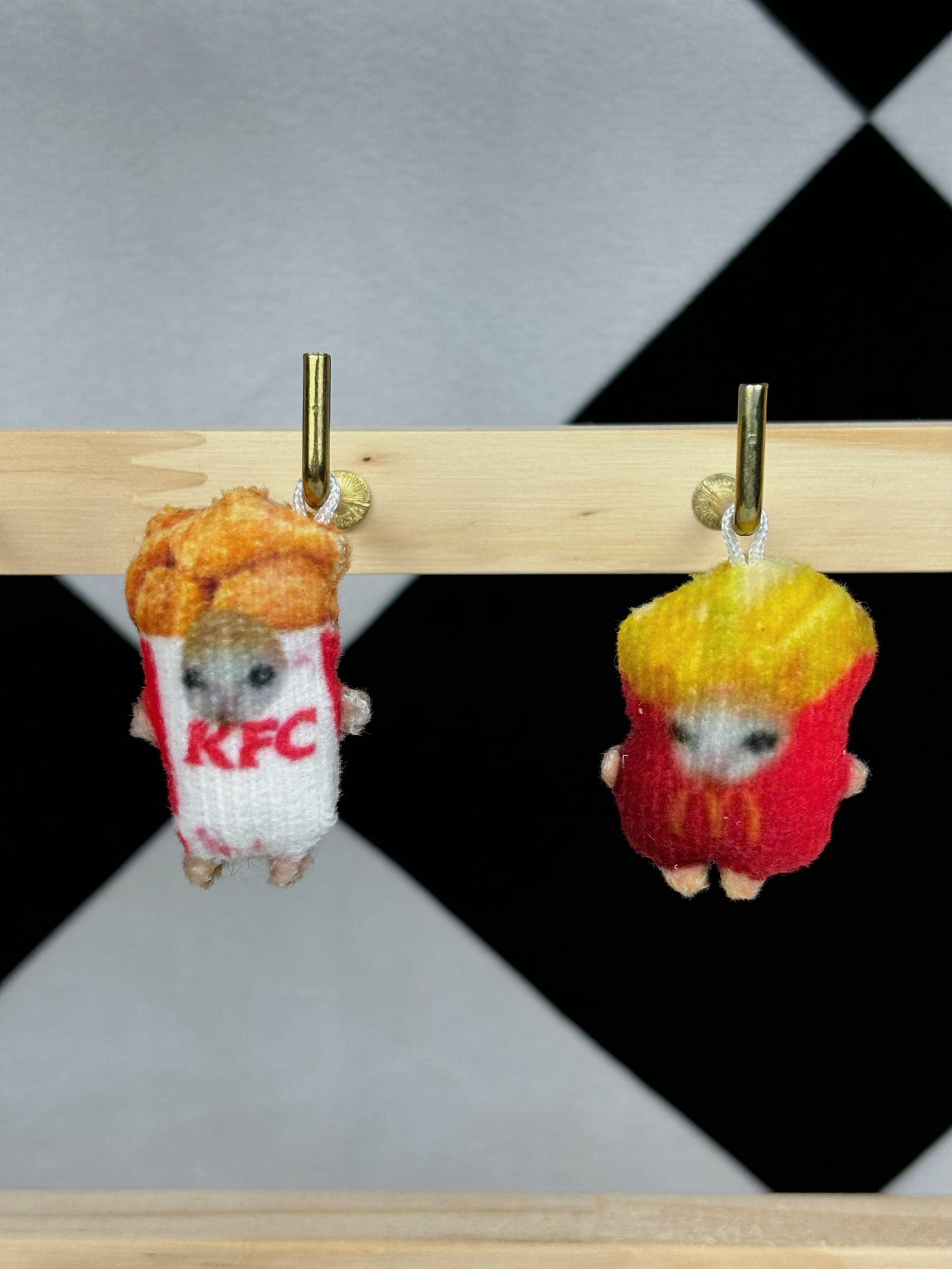 Cute Cat Meme Silly Memes Keychain Mini Plush Keyring Popular Trend ...