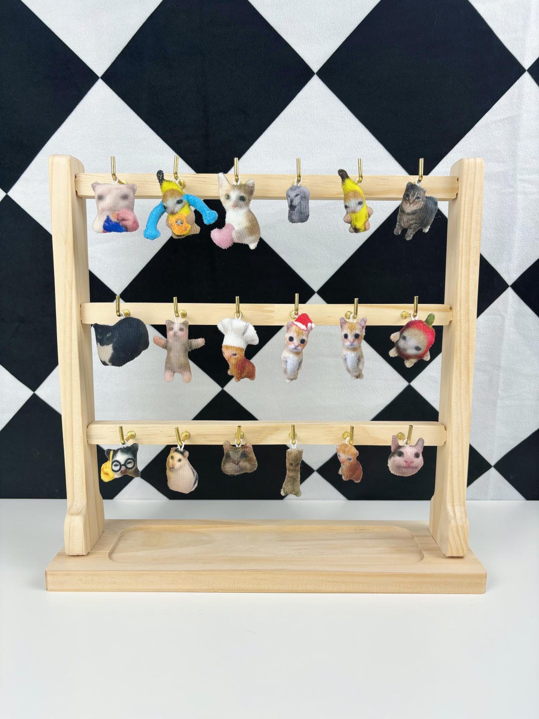 Meme Cat Keychain: Funny Plush Keyring Christmas Gift - Etsy UK