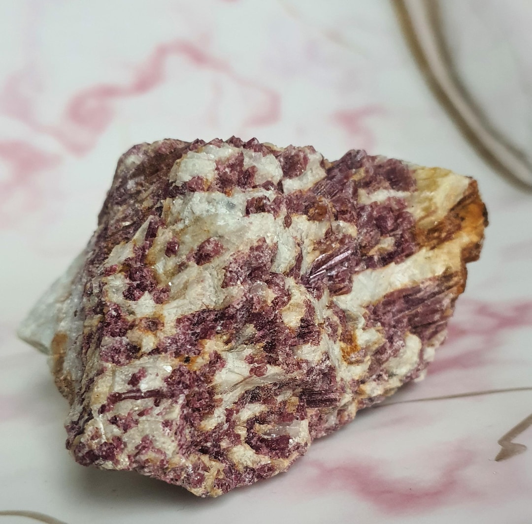 Large Rough Elbaite Crystal – Natural Tourmaline Specimen, Raw Healing ...