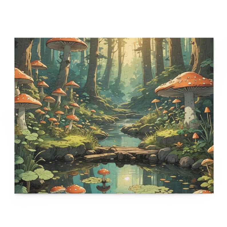 Studio Ghibli Style Forest Glade Puzzle 120, 252, 500-piece, Jigsaw, Game, Brain Teaser ...