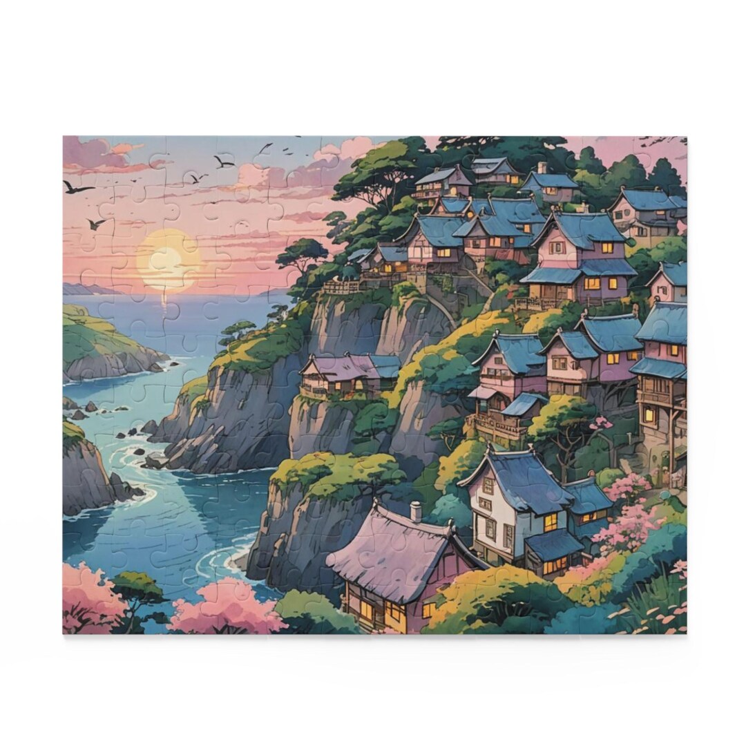 Ghibli Inspired Puzzle (120, 252, 500-piece) - Relaxing Jigsaw for ...