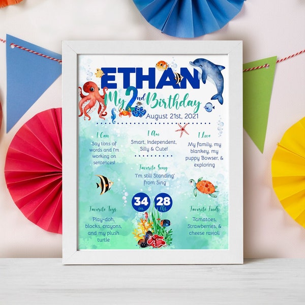 2nd Birthday Poster - Etsy