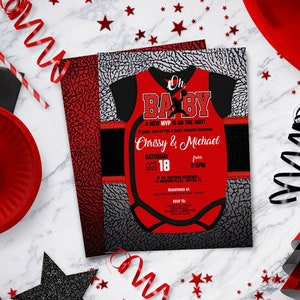 Air Jordan Baby Shower Invitations | Jumpman | Jordan Themed Party ...
