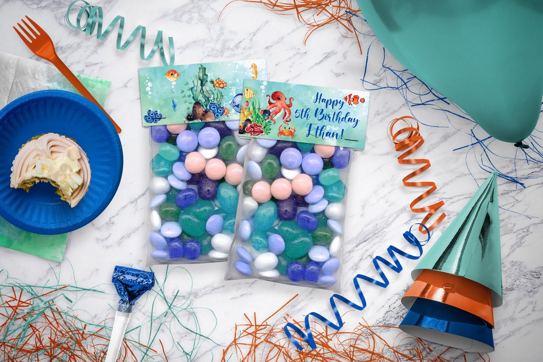 Under the Sea Goody Bag Labels: Ocean Birthday Party (DIY Digital ...
