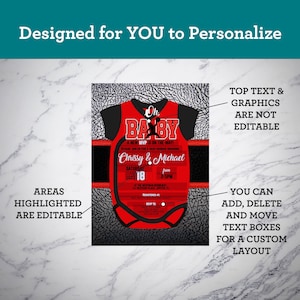 Air Jordan Baby Shower Invitations | Jumpman | Jordan Themed Party ...