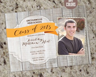 Rustic Graduation Invitation / Graduation Party Invitation / - Etsy