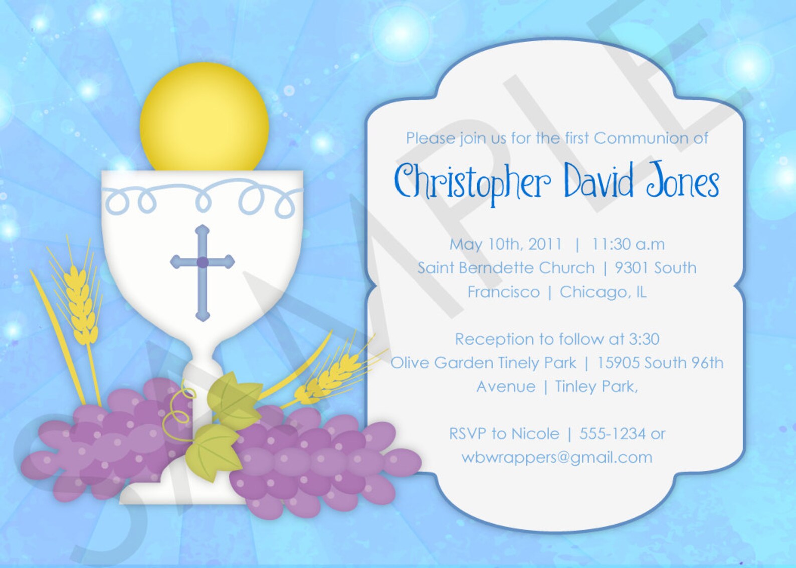 First Communion Invitations 1st Communion Invites Boy - Etsy