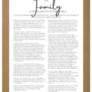 The Family, a Proclamation to the World - Etsy