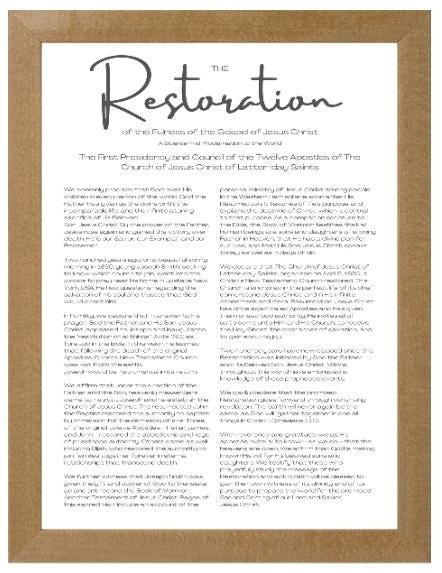 The Restoration Proclamation - Etsy