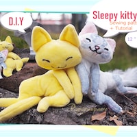 Sleeping CAT Sewing Pattern UNPRINTED Advance 6931 Toy Stuffed Animal ...