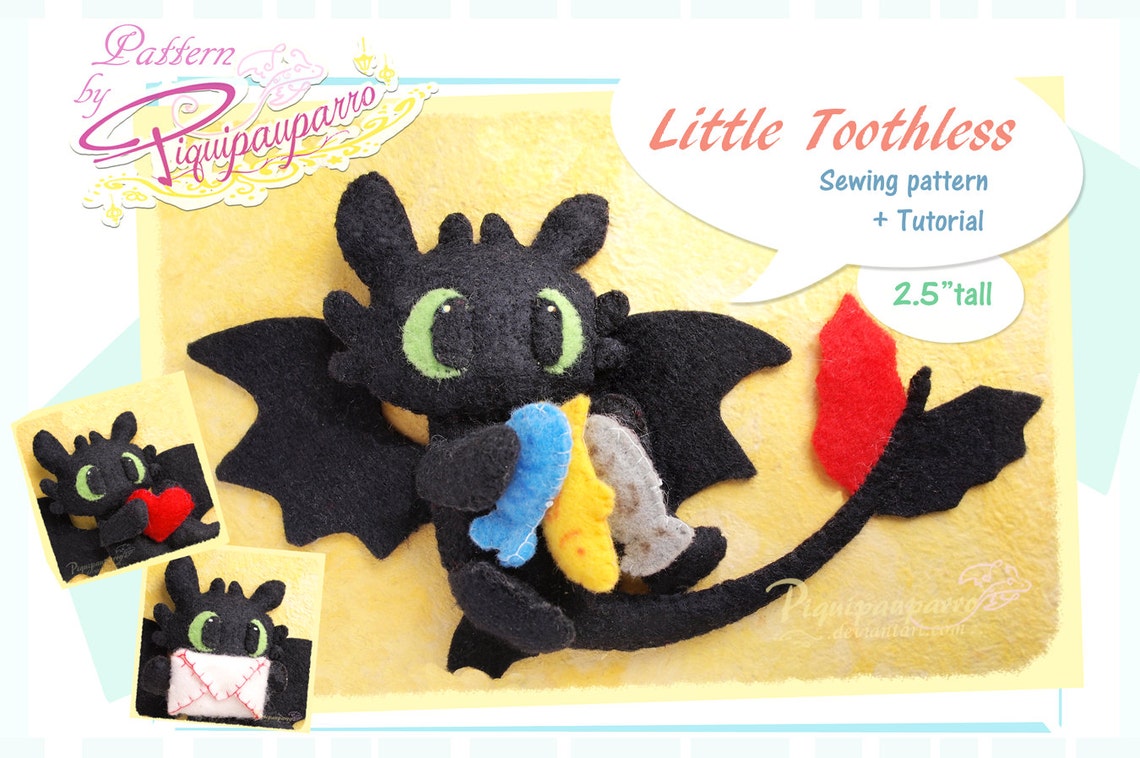 PDF Sewing Pattern Instructions Little Toothless DIY - Etsy