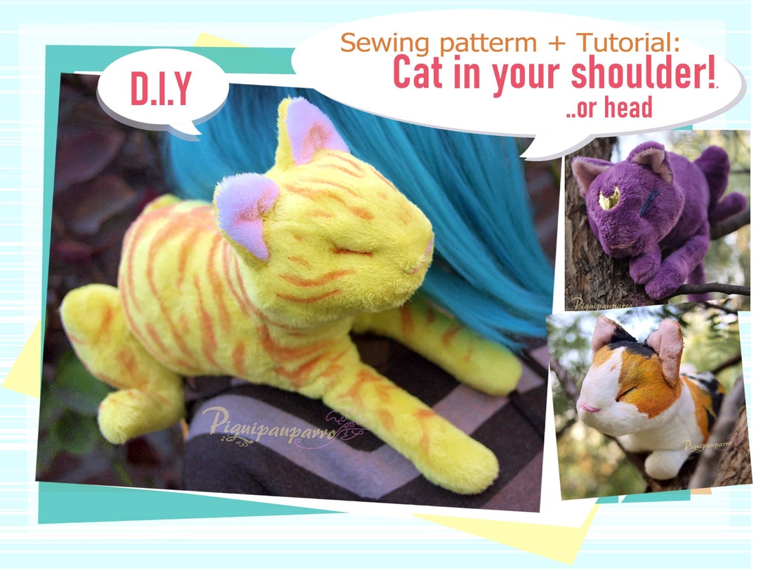 PDF Pattern + Instructions - Shoulder / Head Cat - DIY - Etsy