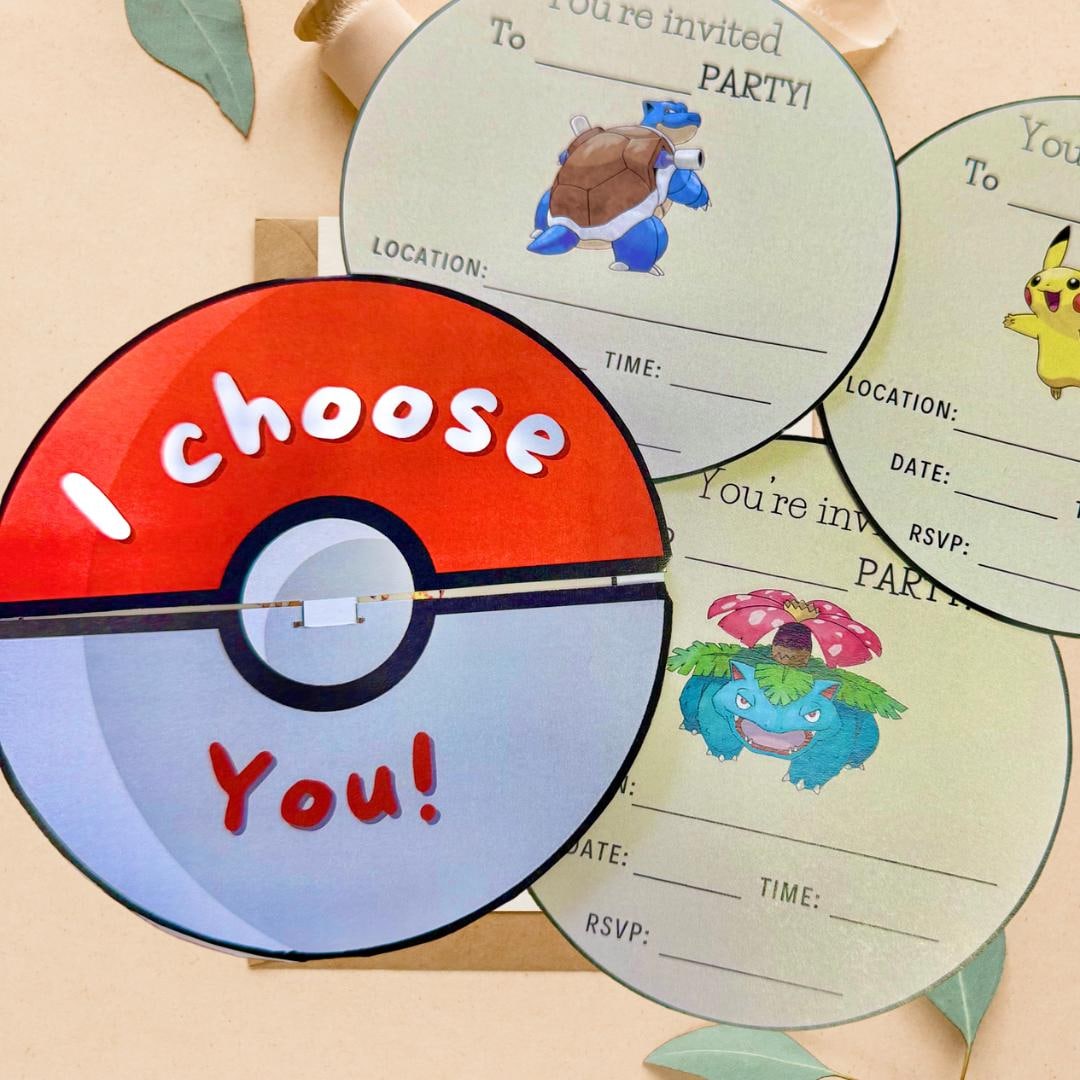 Pokemon Invitation, Birthday Party Invite, Printable, Digital Download ...