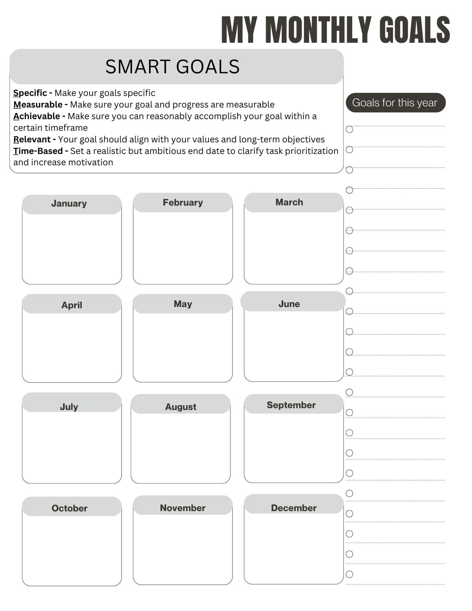 My Goals Workbook - Etsy
