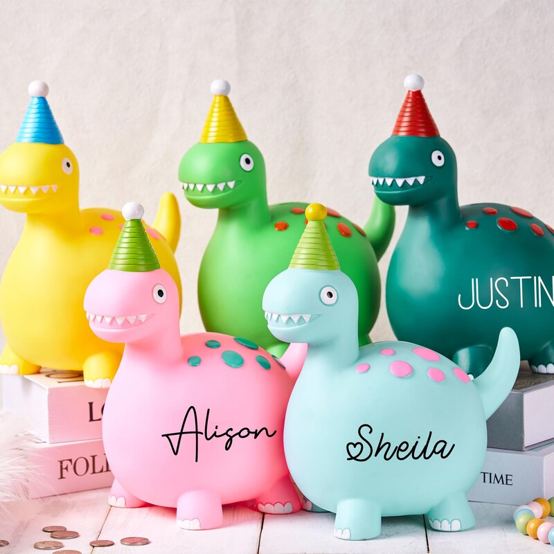 Dinosaur Piggy Bank - Etsy