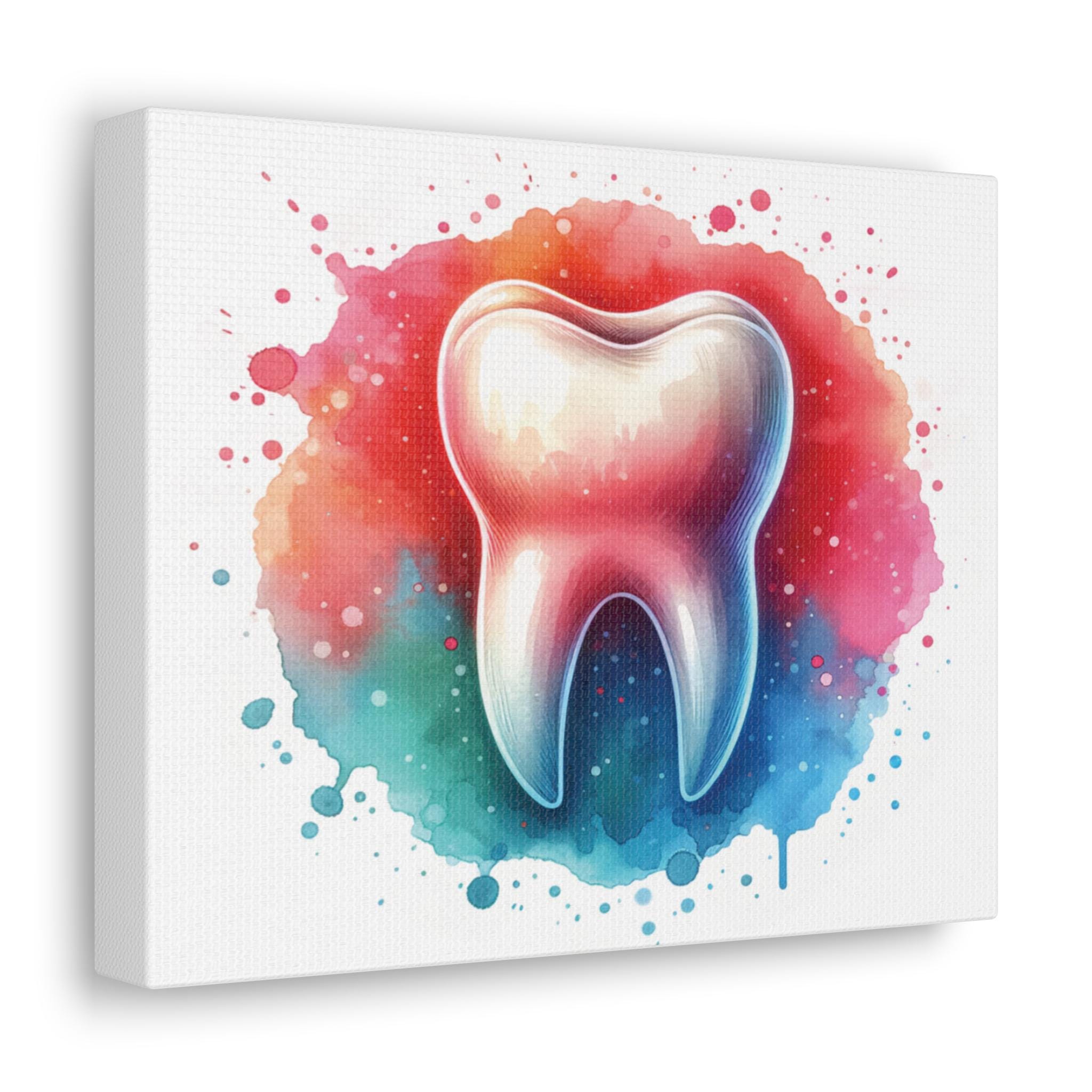 Charming Dental Office Wall Art Watercolor Tooth Canvas Print, Dentist ...