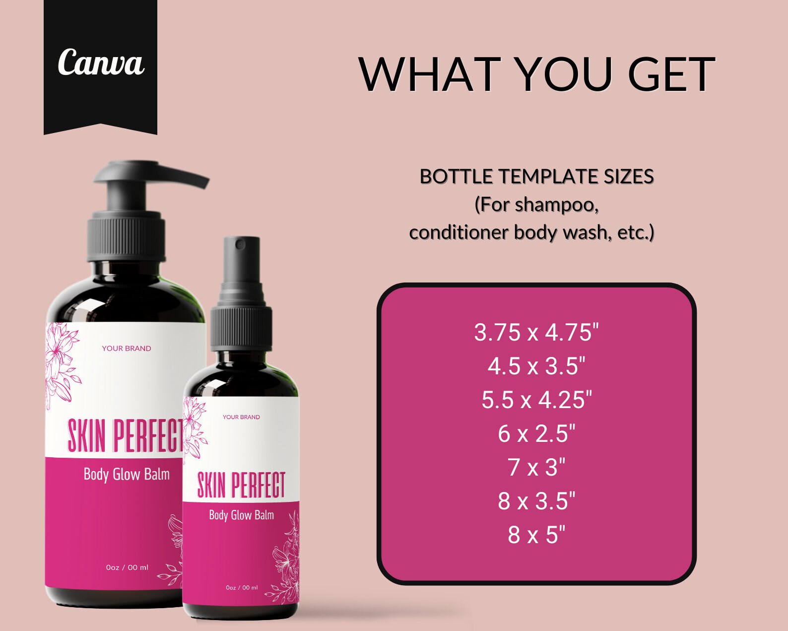 41 Cosmetic Labels, 100% Customizable. Personalisable Templates for a ...