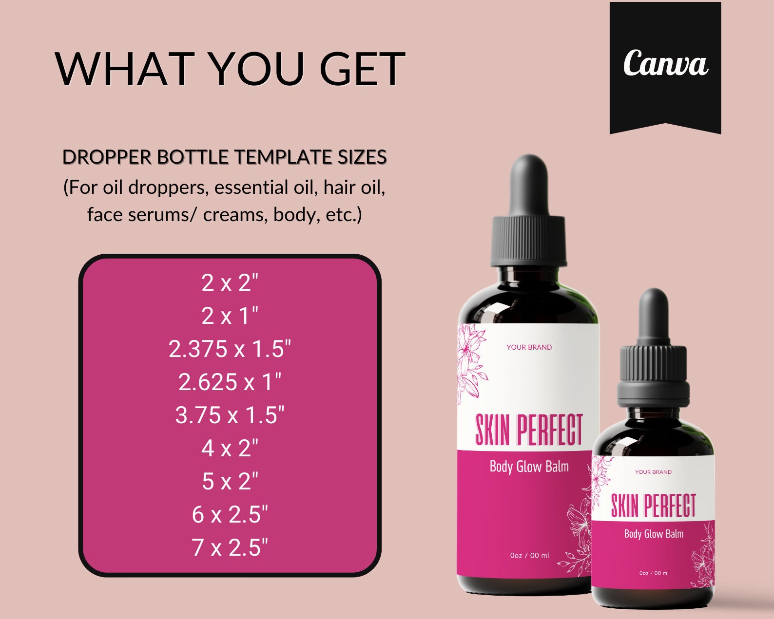 41 Cosmetic Labels, 100% Customizable. Personalisable Templates for a ...