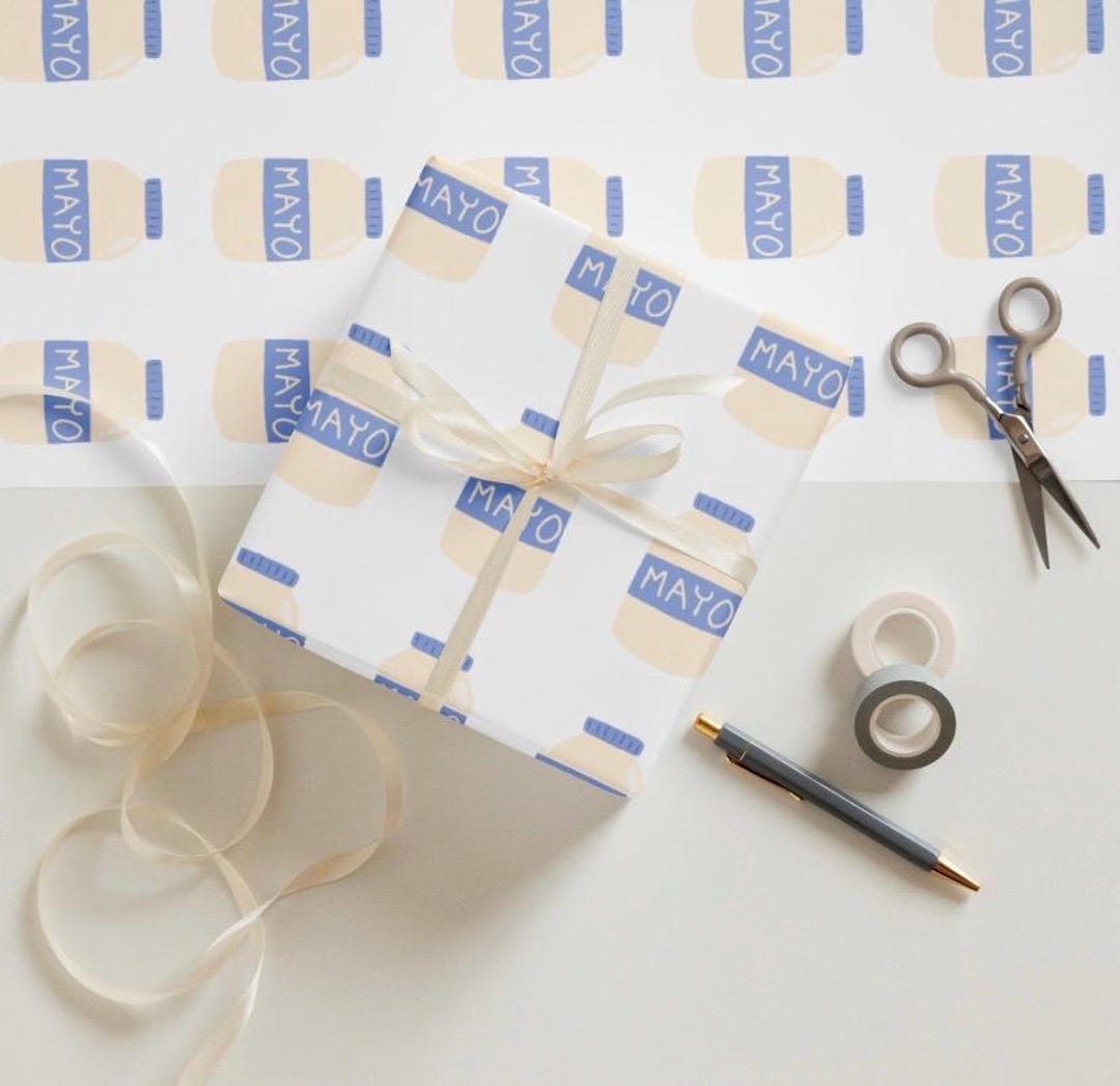 Funny Mayo Wrapping Paper Sheets - Etsy