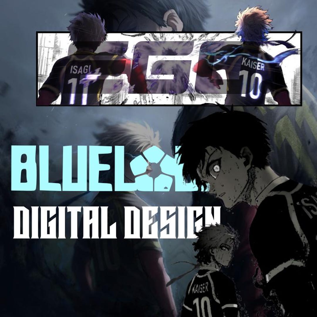 Isagi X Kaiser T-shirt Design | Blue Lock Inspired | Digital File Only ...