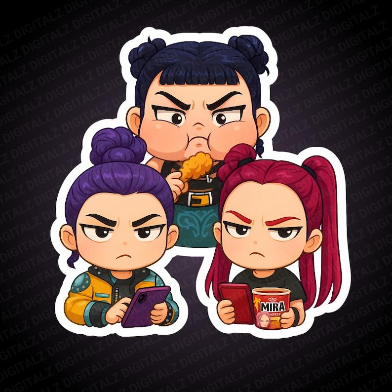 Paquete de stickers de Cazadores de Demonios KPOP / Más de 20 PNG SVG ...