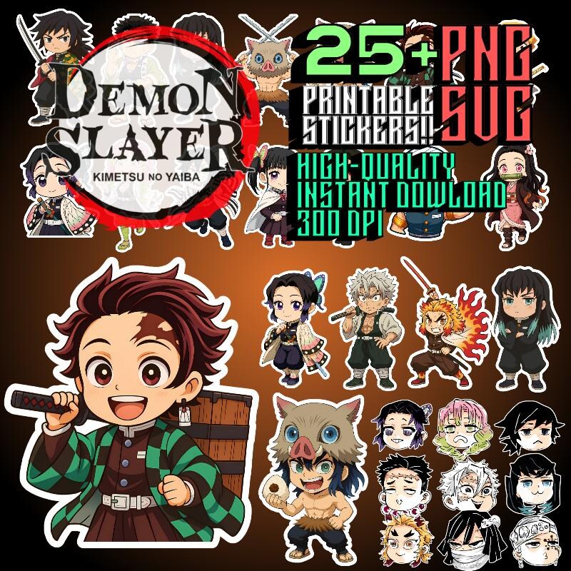 Demon Slayer Stickers Cricut - Etsy
