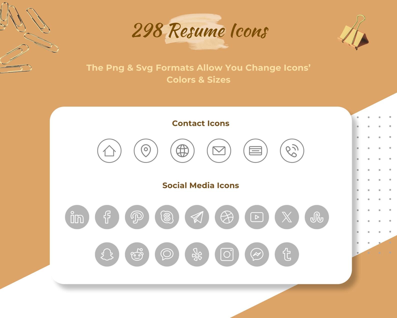 Morden Resume Template CV for Word, Google Docs, Pages, CV Template, Cv ...