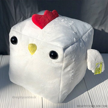 C Block Cute Chicken Cube Square Nugget Plush Toy Doll - Etsy