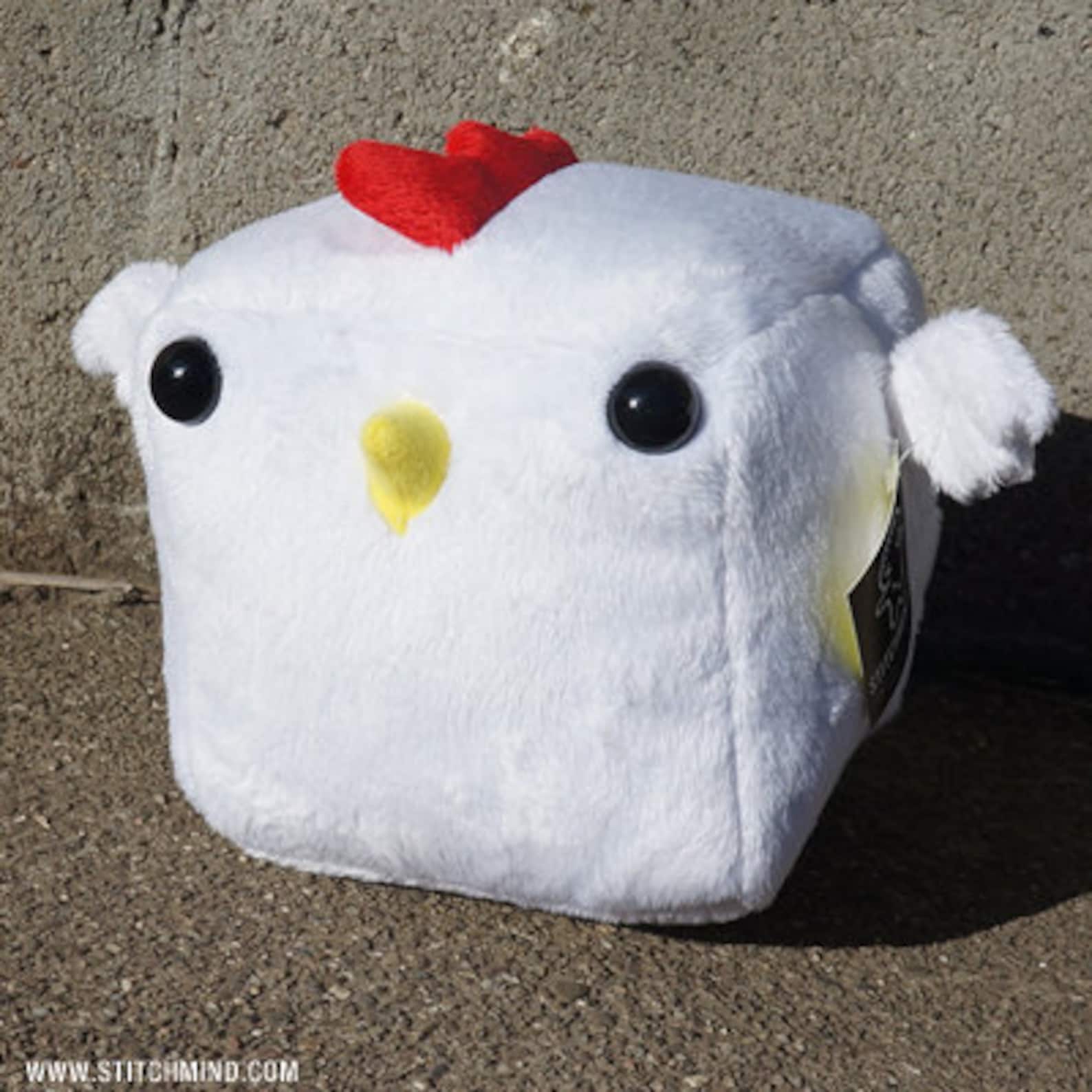 C Block Cute Chicken Cube Square Nugget Plush Toy Doll - Etsy
