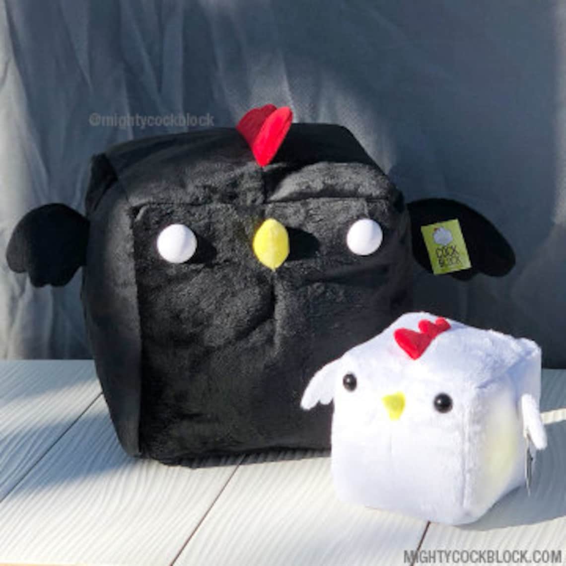 C Block Cute Chicken Cube Square Nugget Plush Toy Doll - Etsy