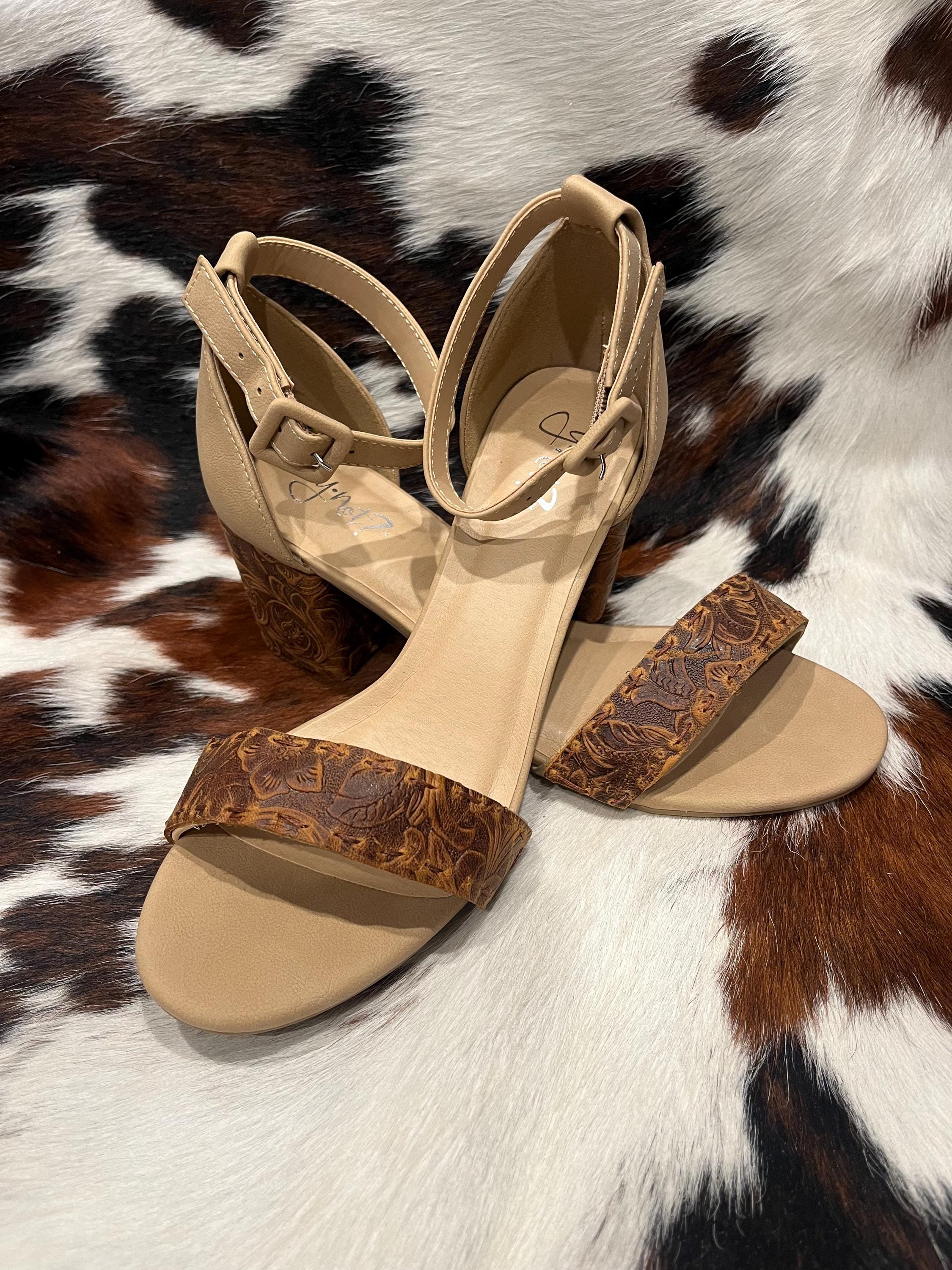 Leather Tooled Heels - Etsy