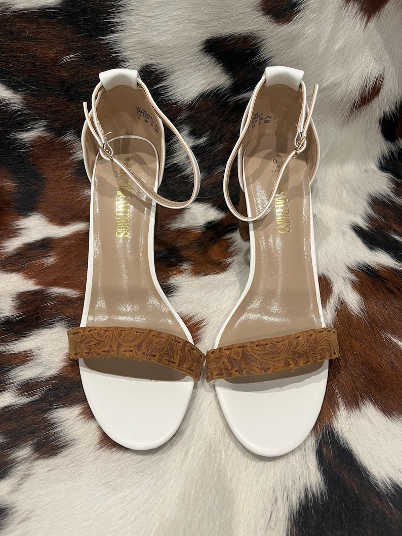 Leather Tooled Heels - Etsy