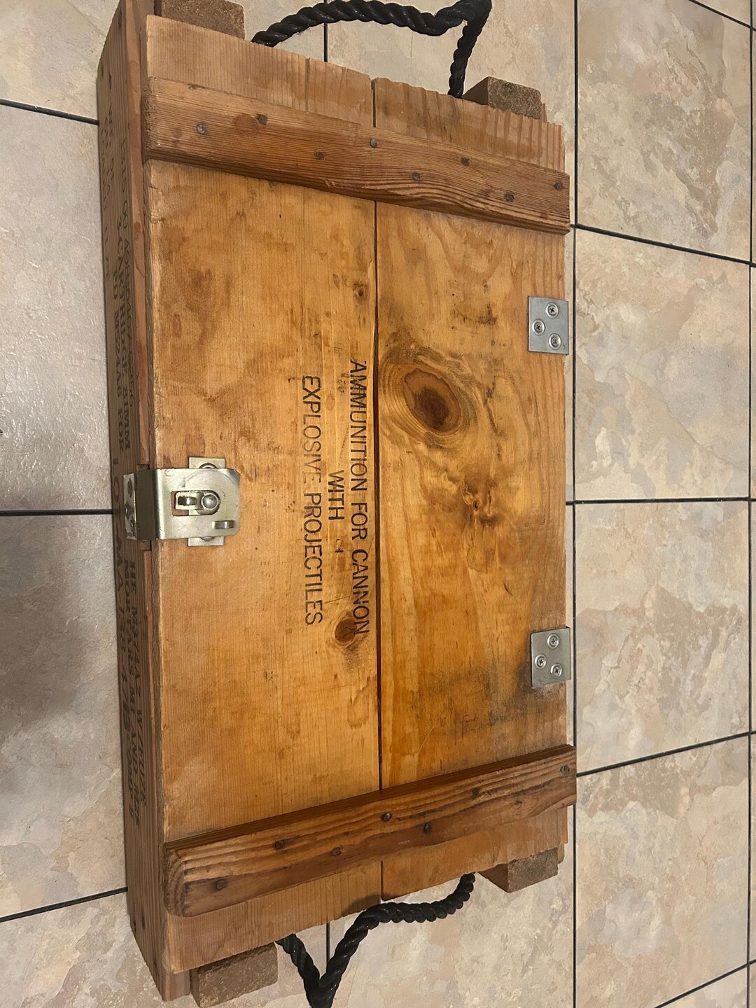 Vintage Wooden Military Artillery Crate Box Mortar M1/M2 Ammunition USA ...